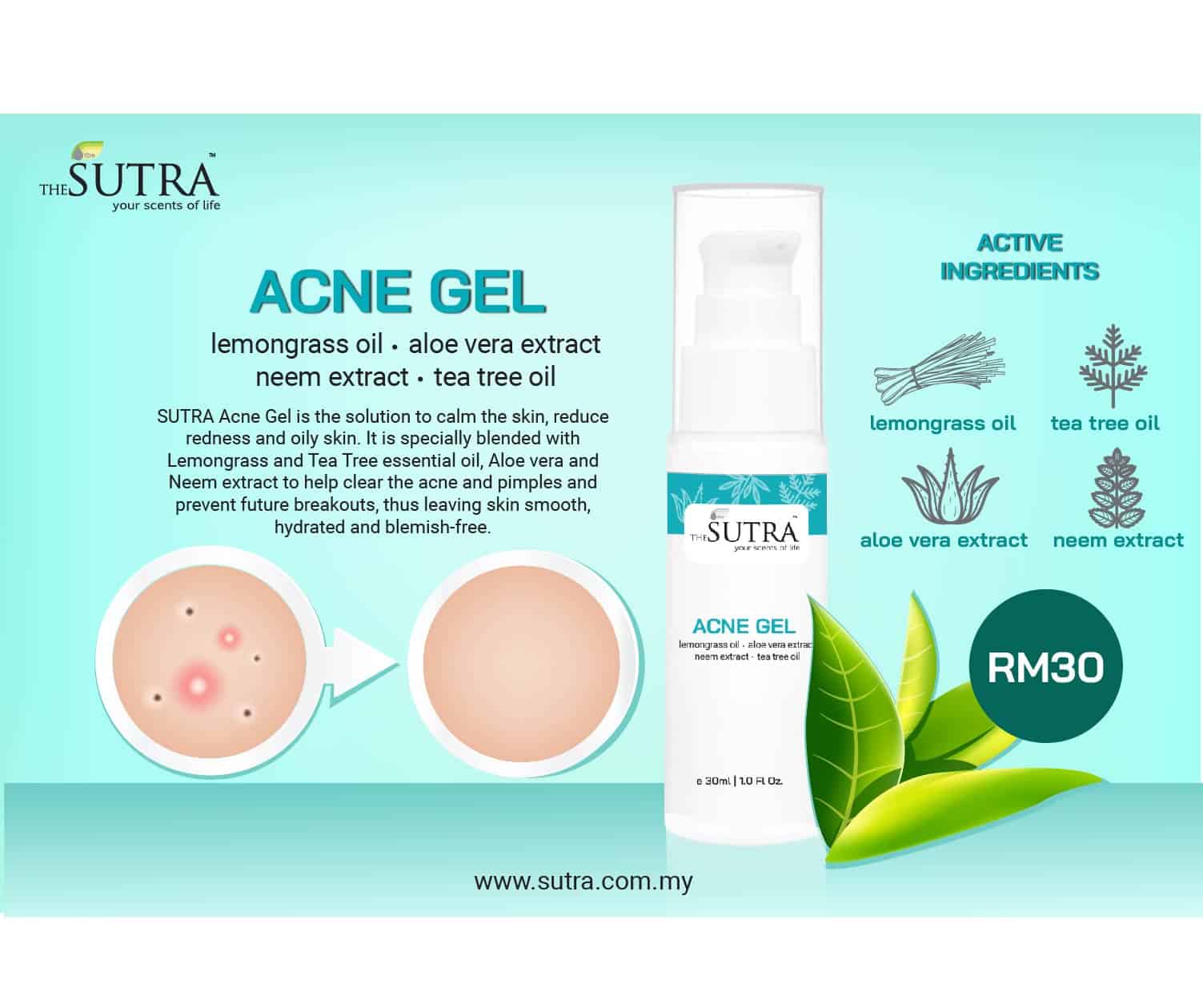 Sutra Acne Gel - SUTRA AROMATHERAPHY